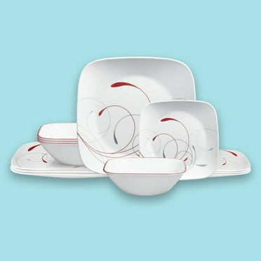 Corelle® Classic Pure White, Square, 12-Piece, Dinnerware Set - Walmart.com