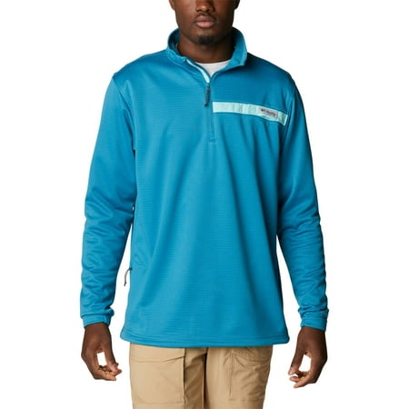 Columbia Men's Skiff Guide Fleece, Deep Marine/Gulf Stream, X-Small ...