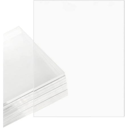 10 Pack Rectangle Blank Acrylic Signs, Clear Plexiglass Sheets, 8 x 10 ...