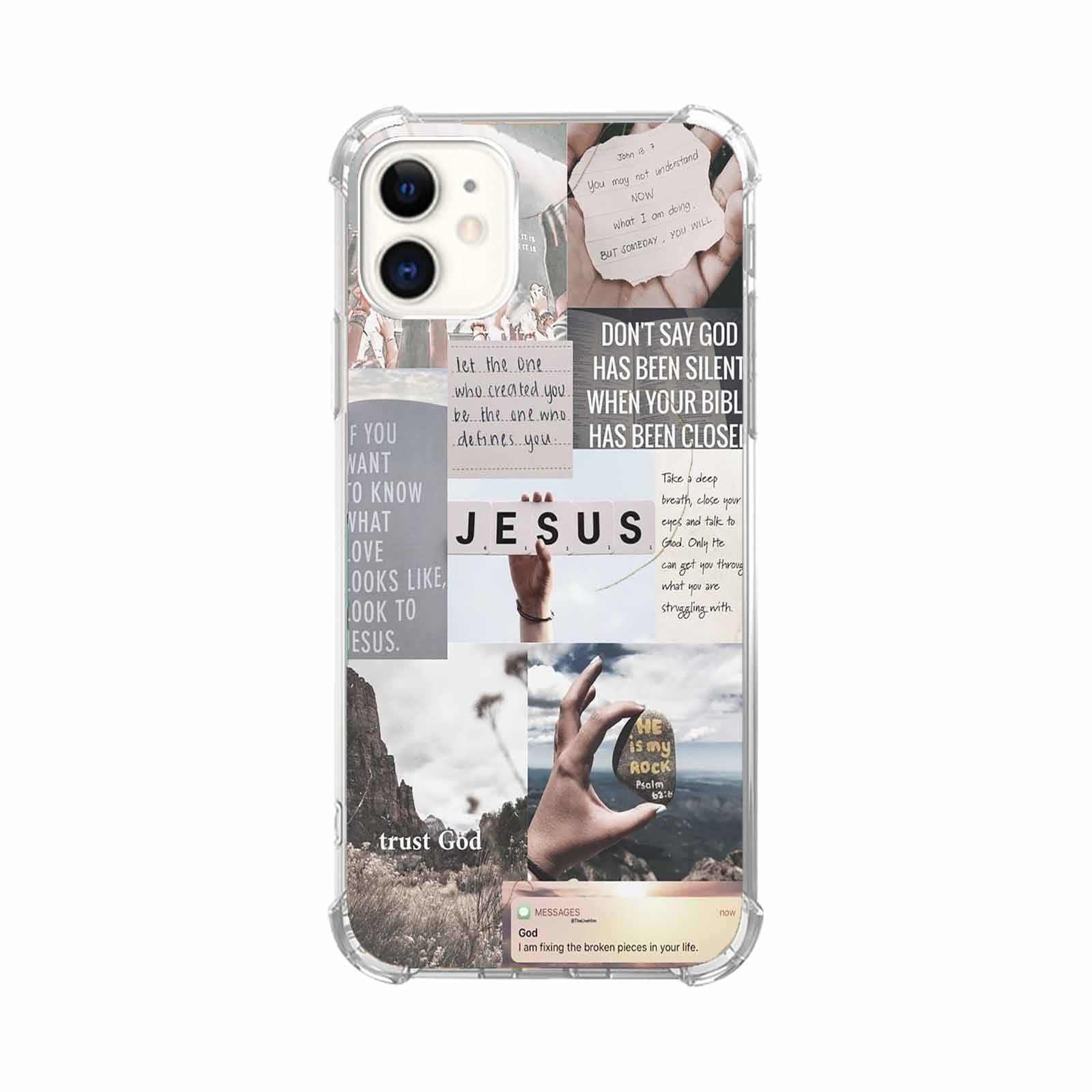 Jesus Quotes Case for iPhone 12 Mini,Aesthetic Art Design Pattern Soft ...