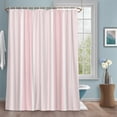 Blush Pink White Stripes Shower Curtain for Bathroom, Lines Modern ...