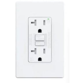 3GRACE 20 Amp GFCI Outlet, LED Indicator, Self-Test, UL Listed, White ...