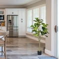 4ft Fiddle Leaf Fig Artificial Tree, Fake Ficus Lyrata Tree, Real Touch ...