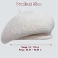 Beret Hats for Women Men,Classic Hat,Adjustable Headband, Rolled Brim ...