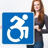 New York Handicap Parking Sign, Accessible Graphic Only Sign, - Walmart.com