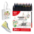12/24 Colors/set Waterproof Colorfast Fabric Textile Marker Pen ...