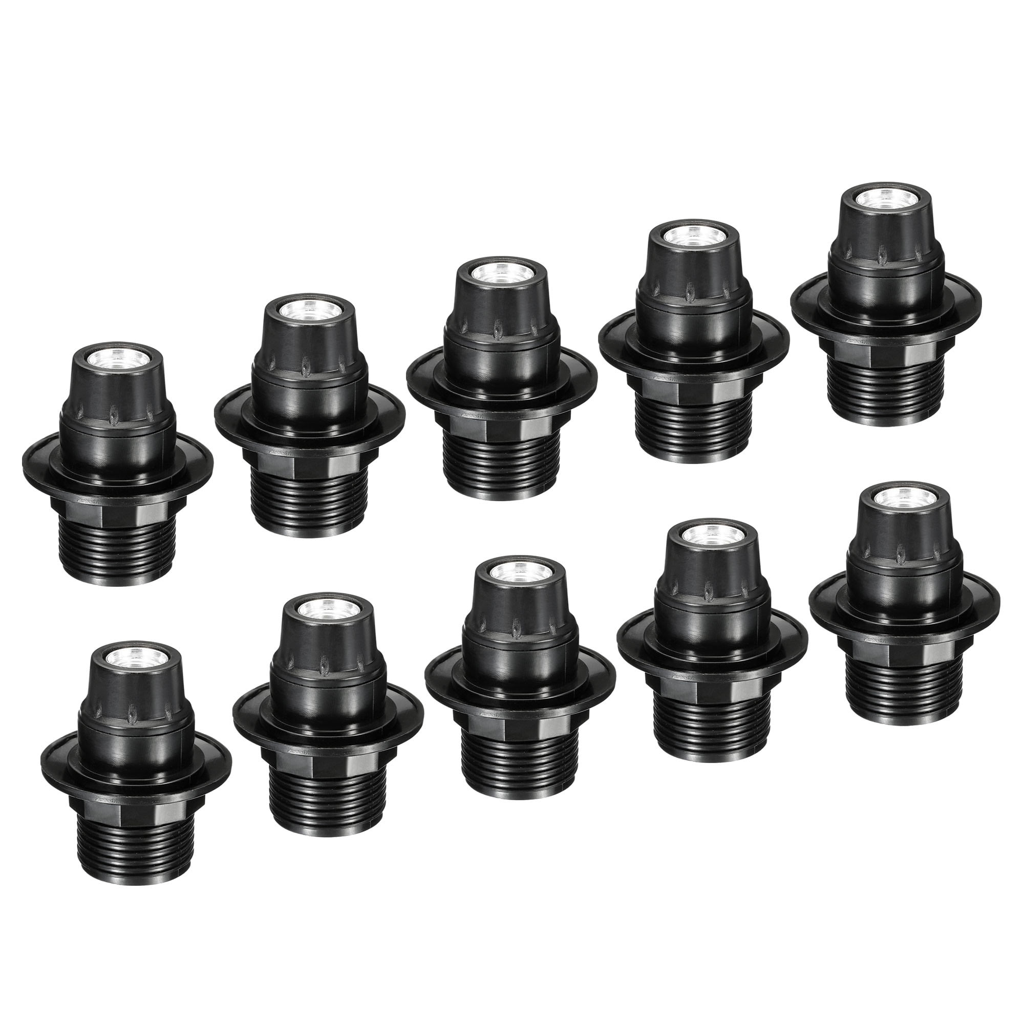 Uxcell E14 Bulb Holder Light Socket, 10 Pack Screw Thread LED Bulb Lamp ...