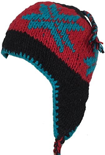 Chullo Cap (Teal Snowflake / Red & Black) - Walmart.com