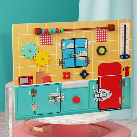 Wooden Busy Board Locks & Latches Basic Life Skills Fine Motor Activity ...