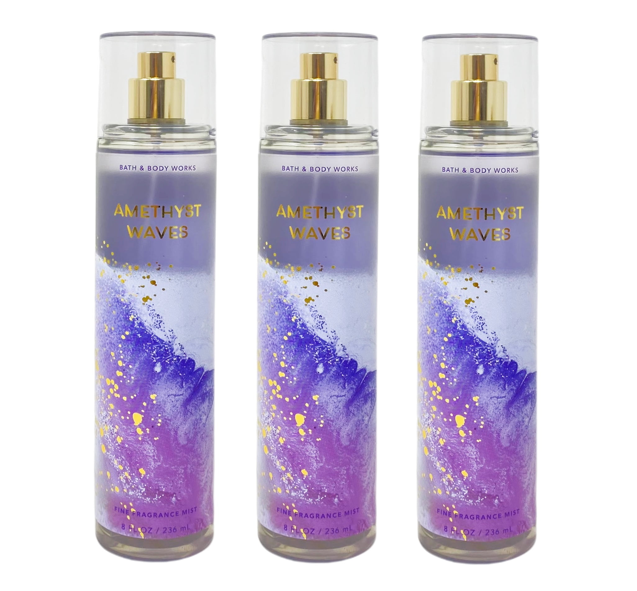 Bath And Body Works Amethyst Waves 3 Pack Fine Fragrance Mist Set 8