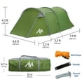 iClover 4/5 Person Tunnel Tent, Ultralight Backpacking, Waterproof, 4 ...