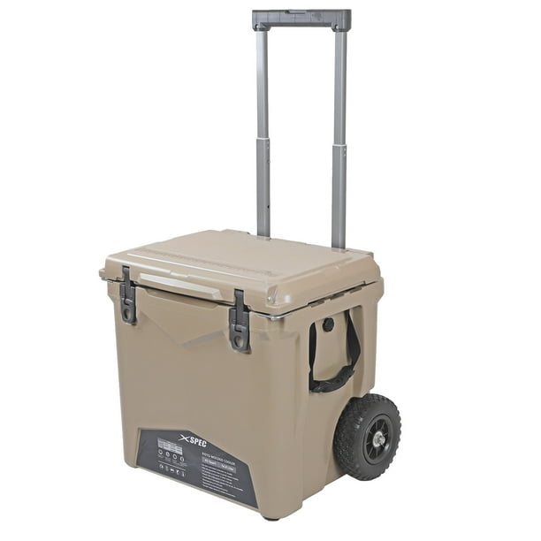 Xspec 45 Quart Towable Roto Molded Ice Chest Outdoor Camping Cooler ...