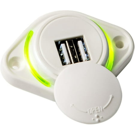 LZMY 12V RV USB Charger, 5V 2.4A Fast Charger Dual USB Outlet, Wall ...