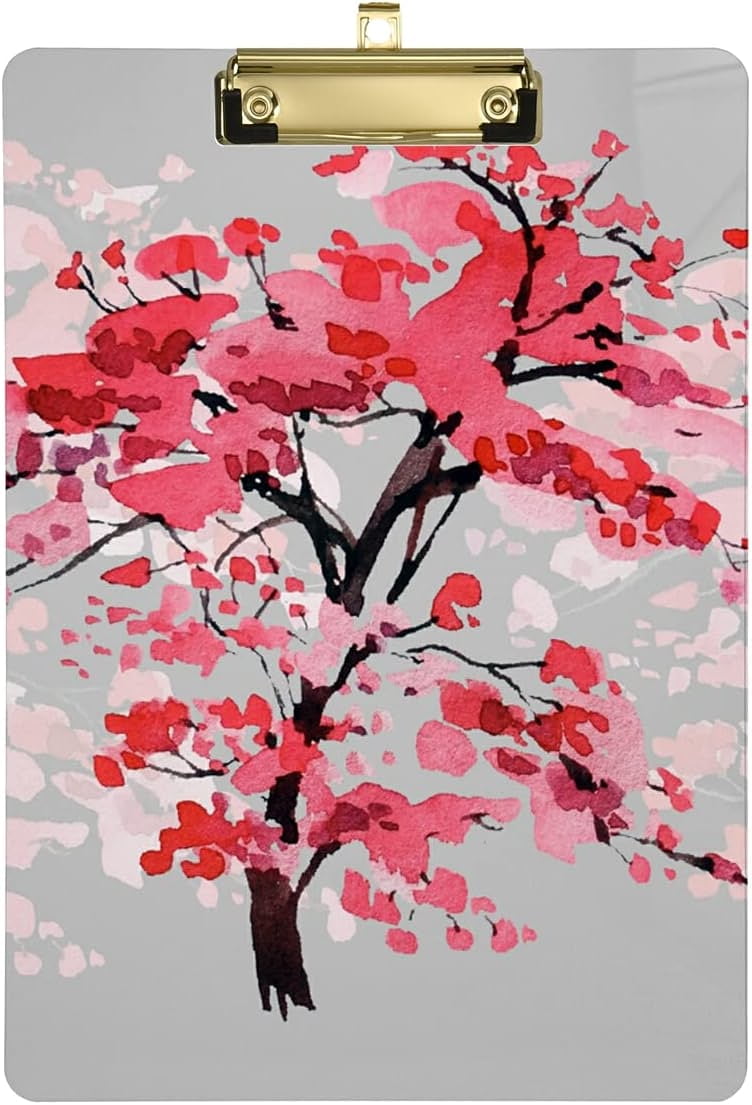 FMSHPON Blooming Cherry Tree Clipboard Hardboard Wood Nursing Clip ...