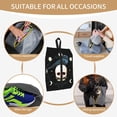 Black Raven Skull Moth Moon 2PCS Portable Travel Shoe Organizer Bag ...