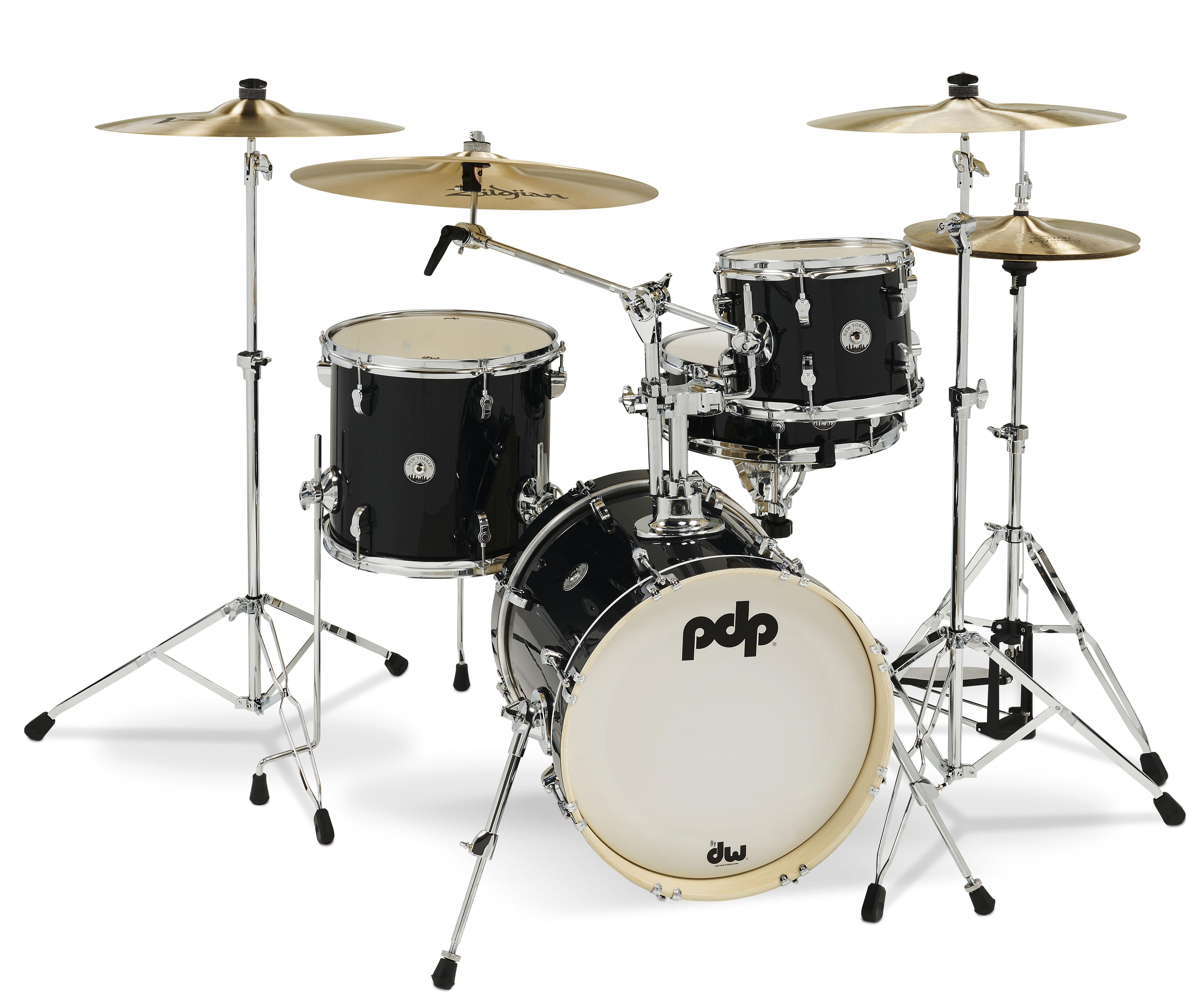 PDP New Yorker 4-Piece Drum Shell Pack (Black Onyx Sparkle) - Walmart.com
