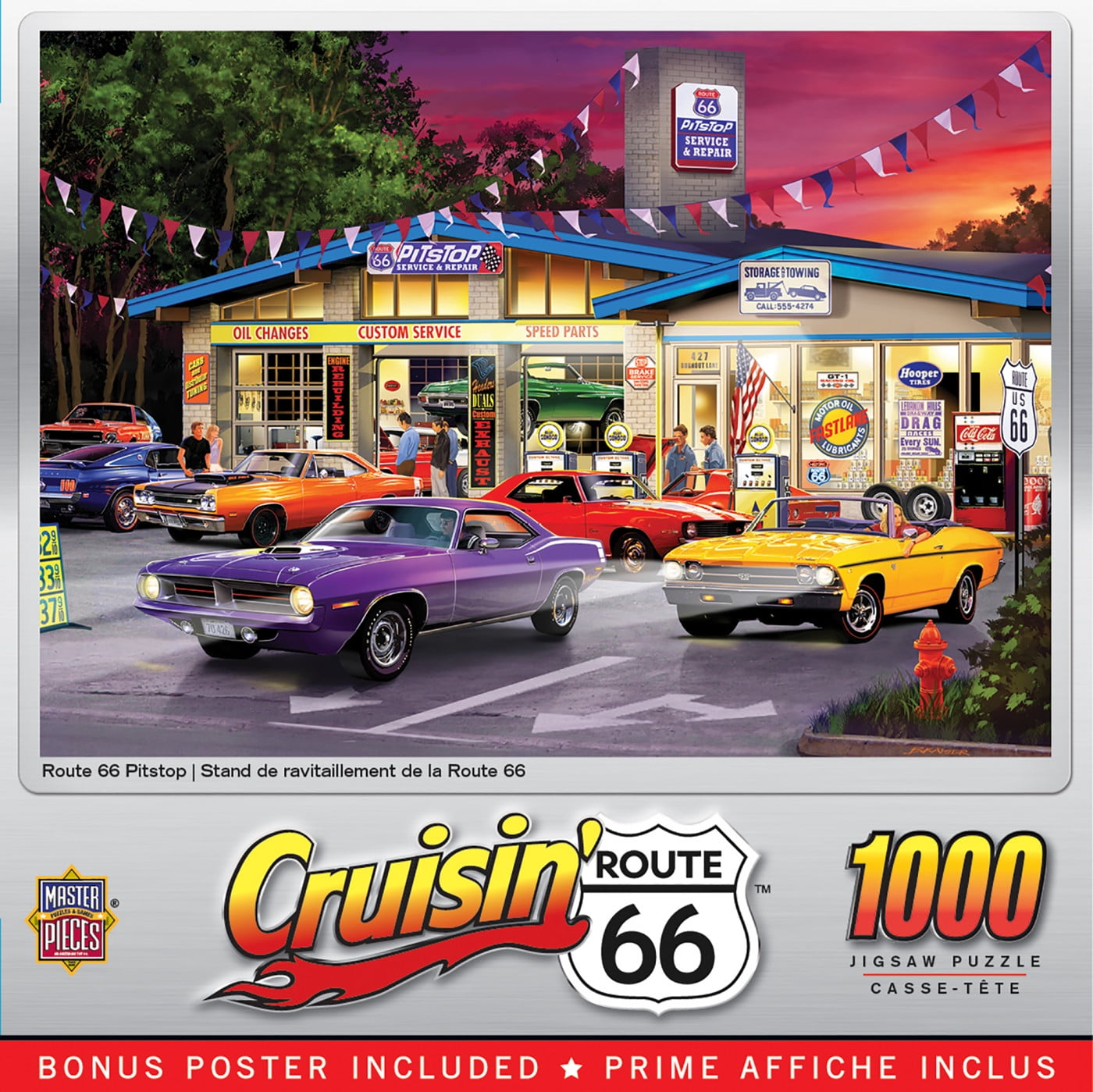 MasterPieces 1000 Piece Jigsaw Puzzle - Route 66 Pitstop - 19.25"x26.75 ...