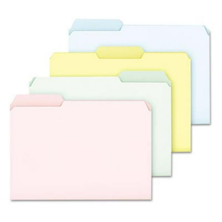 Ampad C211/3PASR Pastel Color File Folders- 1/3 Cut- Top Tab- Letter ...