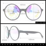 Round Circle Kaleidoscope Lens Plastic Rim Glass Crystal EDM Festival ...