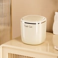 AOOOWER Cute Cream Mini Trash Can Flips Lid Design Space Saving For ...