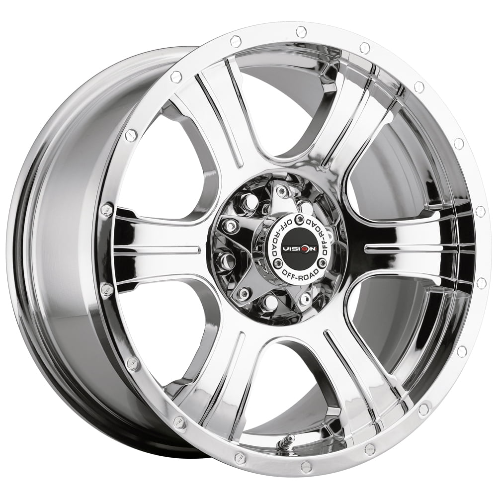 17" Inch Vision 396 Assassin 17x8.5 8x170 +18mm PVD Chrome Wheel Rim ...