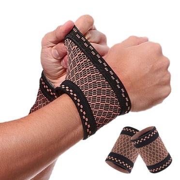2 Pack Copper Wrist Brace Support for Carpal Tunnel, Pain Relief ...