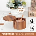 9-ounce Salt Cellar with Spoon and Swivel Lid, Acacia Wood Salt & Spice ...