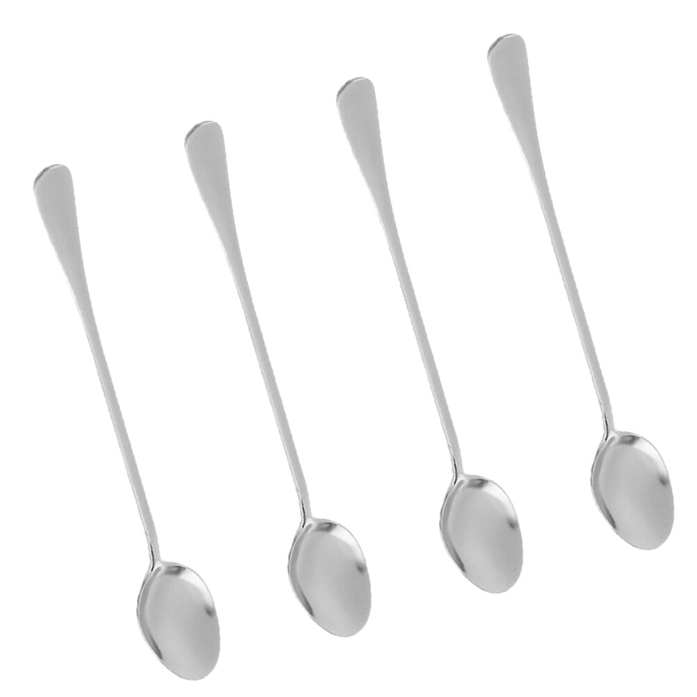 8pcs Long Handle Iced Tea Spoon Coffee Ice Cream Scoop Stainless Steel ...
