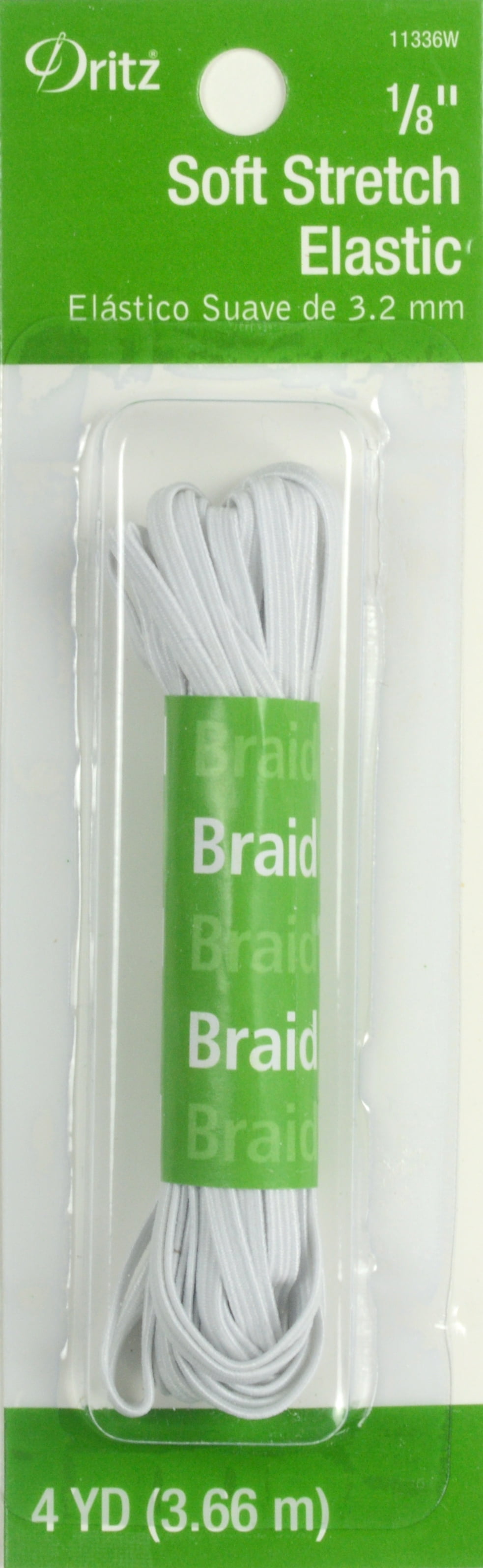 Dritz 1/8" Soft Stretch Elastic, 4 Yd. - Walmart.com - Walmart.com