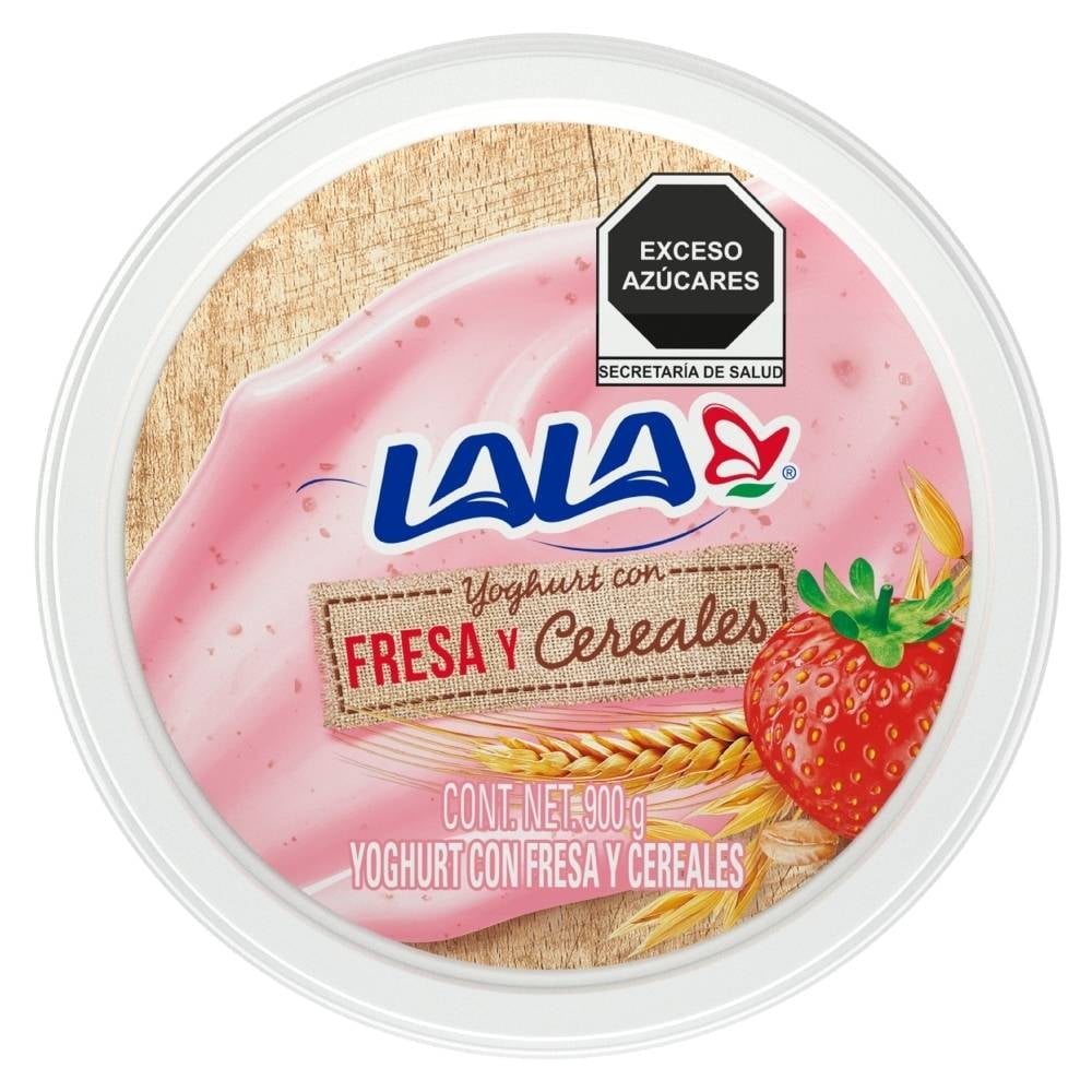 Yoghurt batido Lala fresa y cereales naturales, proteínas y probióticos ...