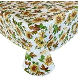Newbridge Autumn Sunflower Fields Print Vinyl Flannel Backed Tablecloth ...