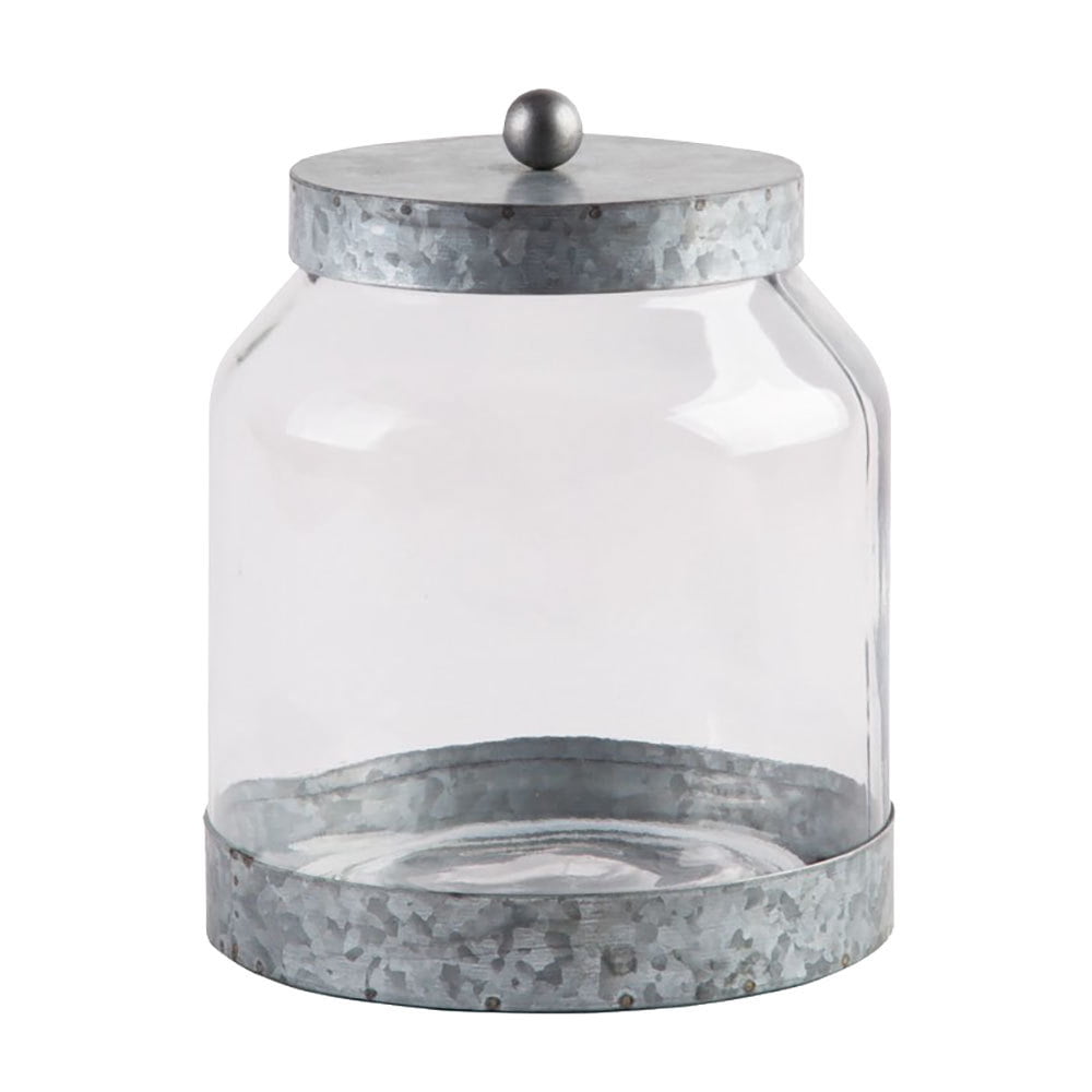 Home Essentials Fiddle and Fern Medium Galvanized Canister - Walmart.com