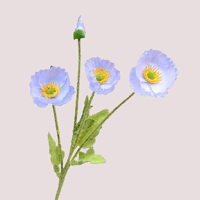 Click here for Generic Light Blue Artificial Poppy Flowers  10 Bu... prices