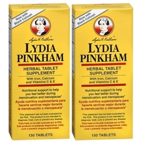 Lydia Pinkham Herbal Supplement Tablets, 150 Ct for Menstruation ...