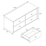 Prepac Floating 4-Drawer Dresser, White - Walmart.com