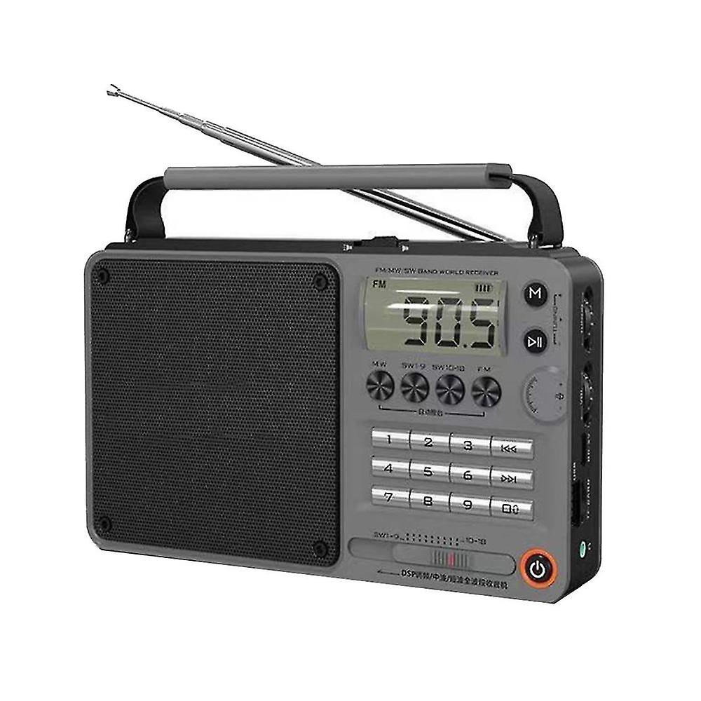 Radio Digital Bluetooth Fm/am/sw Radio de banda completa Hifi portátil ...