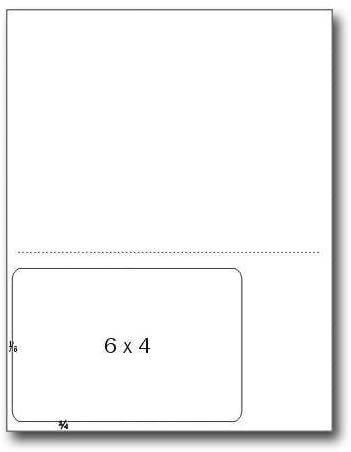 6" x 4" Integrated Laser Label Form Sheets, 1 Label Carton of 500 ...