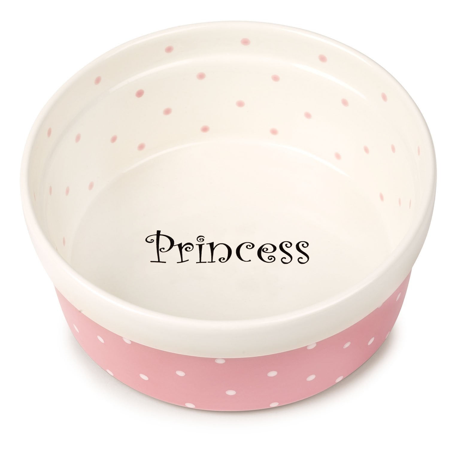 Pet Studio Polka Dot Dishes - Whimsical Ceramic Dishes for Dog and Cat ...