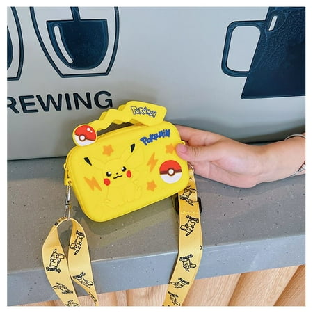 5 styles Pokemon Pikachu Silicone Coin Purse Cartoon Messenger Bag Cute ...