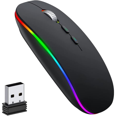 LED Wireless Mou , Rechargeable 2.4 Silent Wireless Mou , ortable ...
