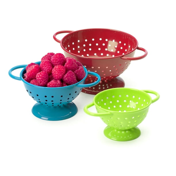 Prepworks Powder-Coated Steel Mini Colander Set, Three-Piece - Walmart.com