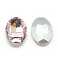 50pcs Pointed Back Glass Rhinestone Cabochons Back Plated Faceted Oval ...