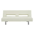 Convertible Faux Leather Futon Sofa Bed, Classic Folding Sofa Couch ...