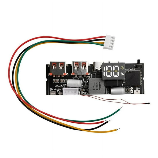 Módulo de Carga Rápida Bidireccional QC3.0 de 100 W para Móvil, Banco de Energía 18650, Módulo ...
