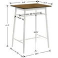 42 inch Modern Bar Table, Wood Pub Table, Rectangular Counter Height ...