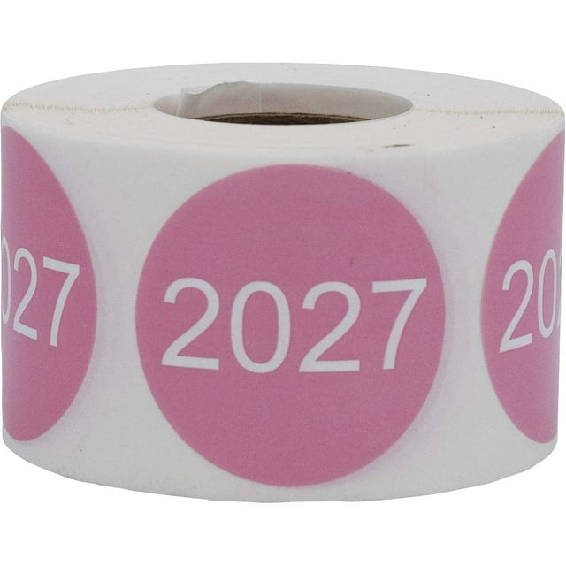 Year 2027 Stickers | 1.5″ Round - 500 Pack - Walmart.com