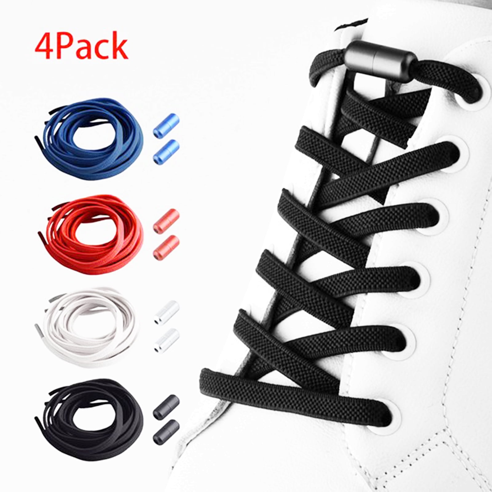Click here for Hozhani 4pairs 4 Colors No Tie Elastic Shoe Laces... prices