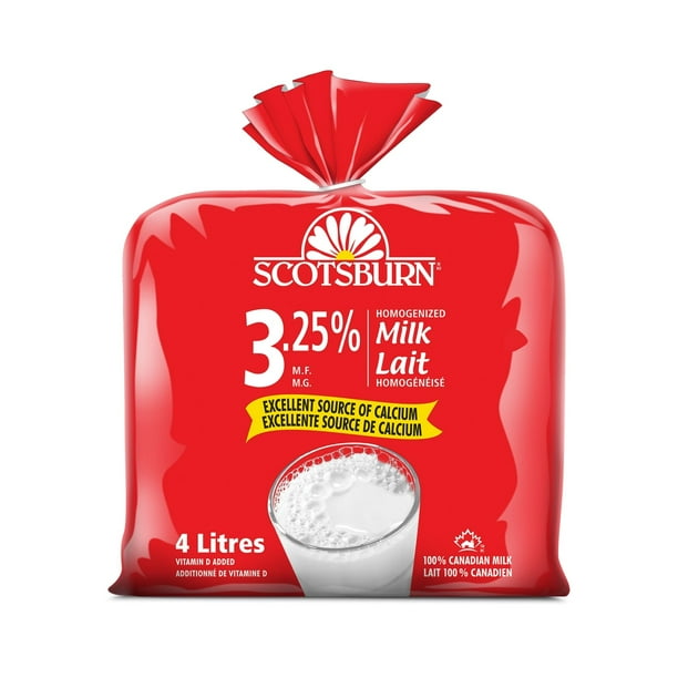 Scotsburn 3.25% Homogenized Milk, 4L - Walmart.ca
