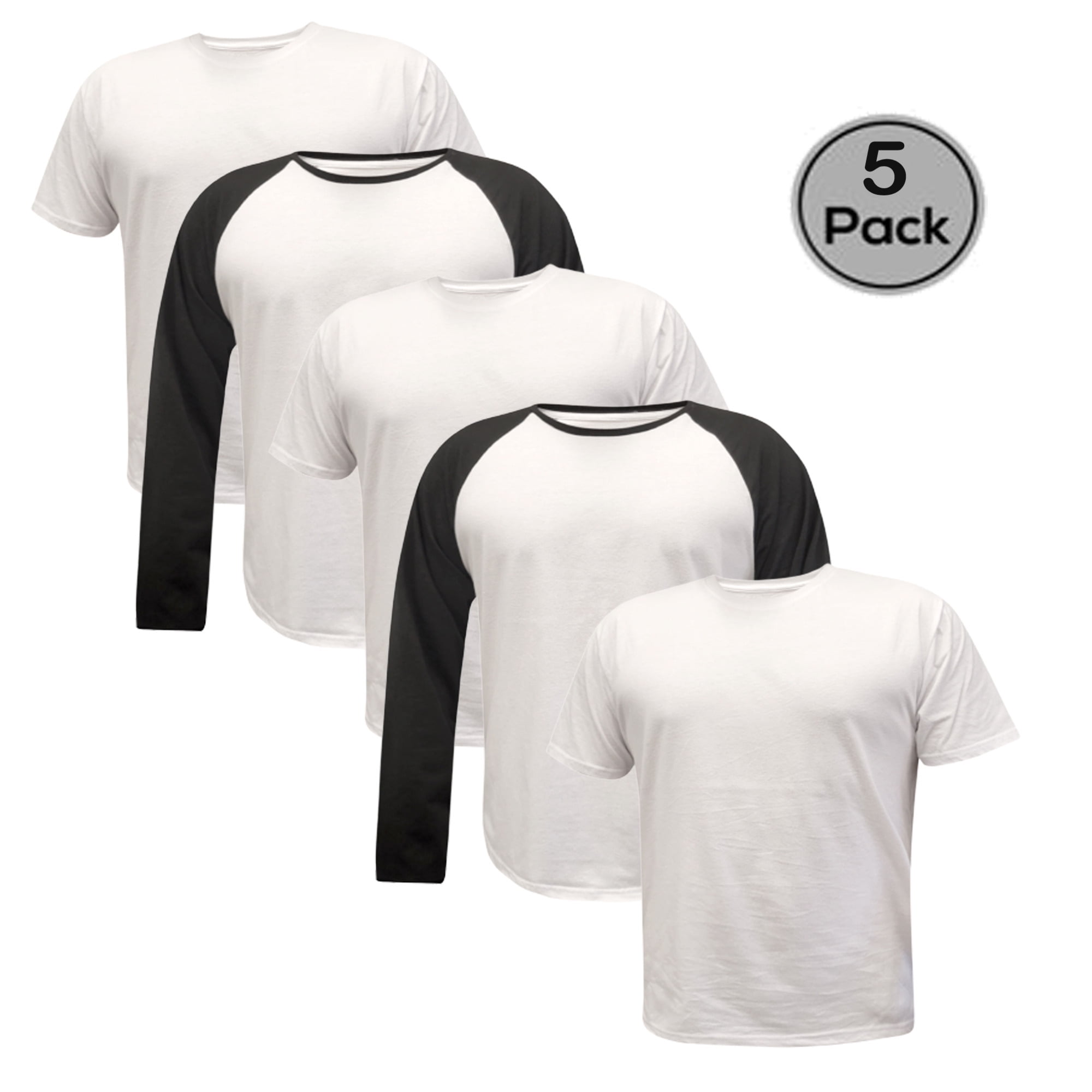 Click here for Blank Activewear  Pack Of 5 Mens T-Shirt  50/50  C... prices