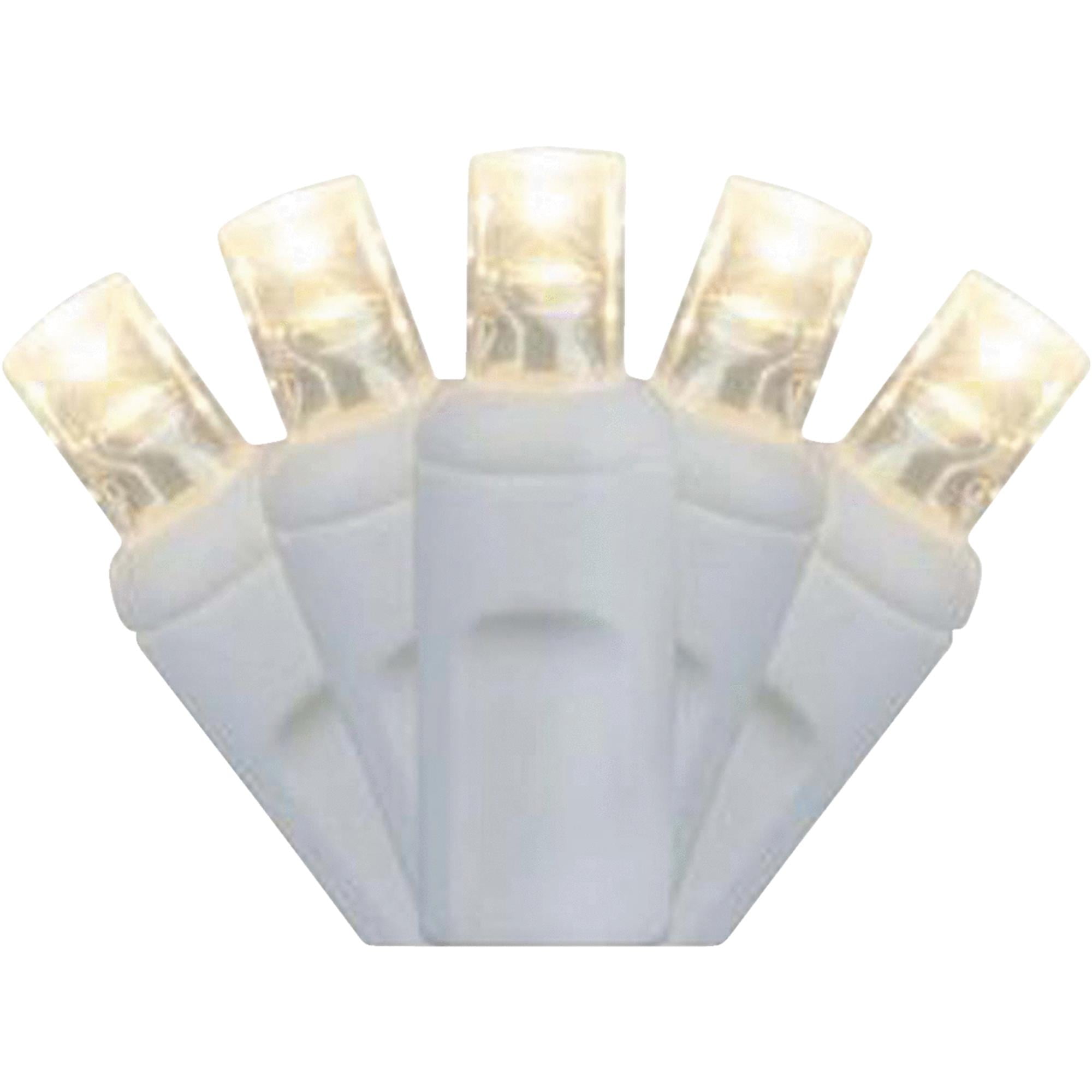 J Hofert Pure White 50-Bulb M5 LED Light Set with White Wire 2355-202 ...